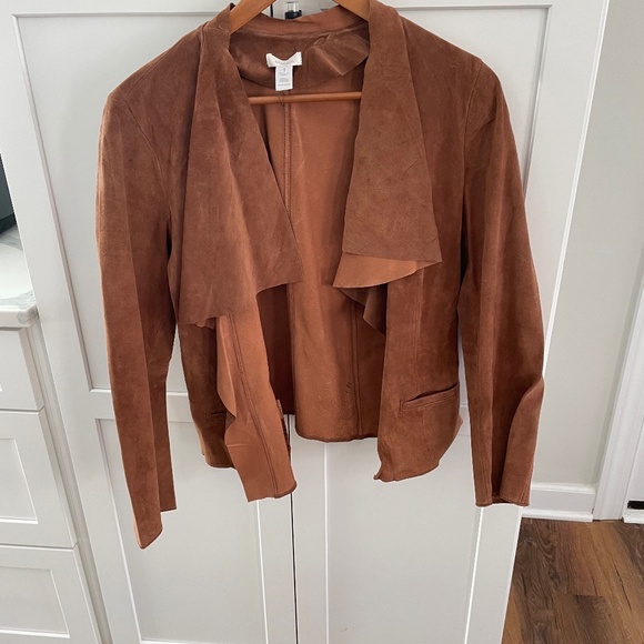 Chico's | Jackets & Coats | Chicos Light Brown Genuine Leather Jacket ...